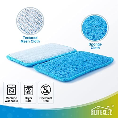 12 Pack Scrub and Wipe Cleaning Pads,Dual Sided Sponges Kitchen,All Pu ...